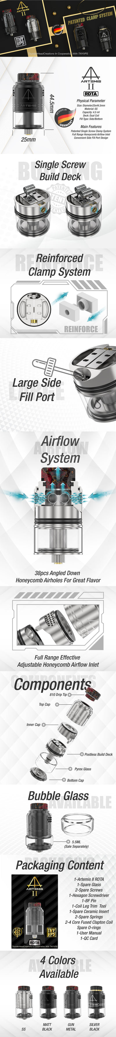 Artemis II Top Coiler 25mm RDTA | Design By TNYVPS × ThunderHead Creations